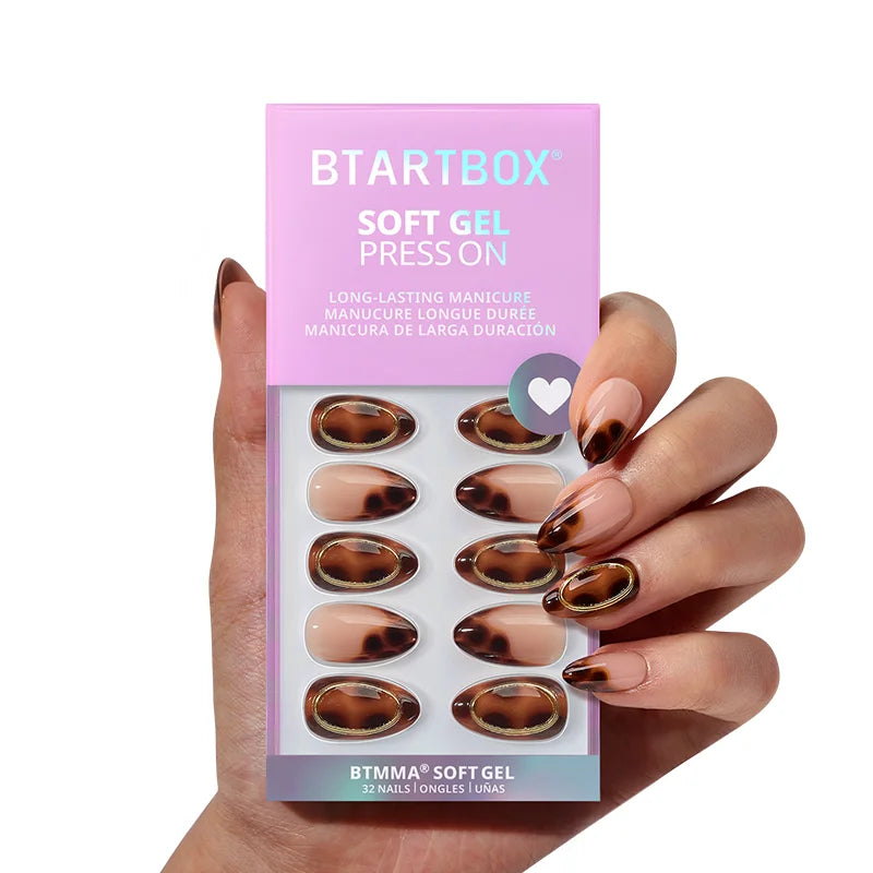 Amber Hoops Almond Nails - Soft Gel Press On – Moxie Shop